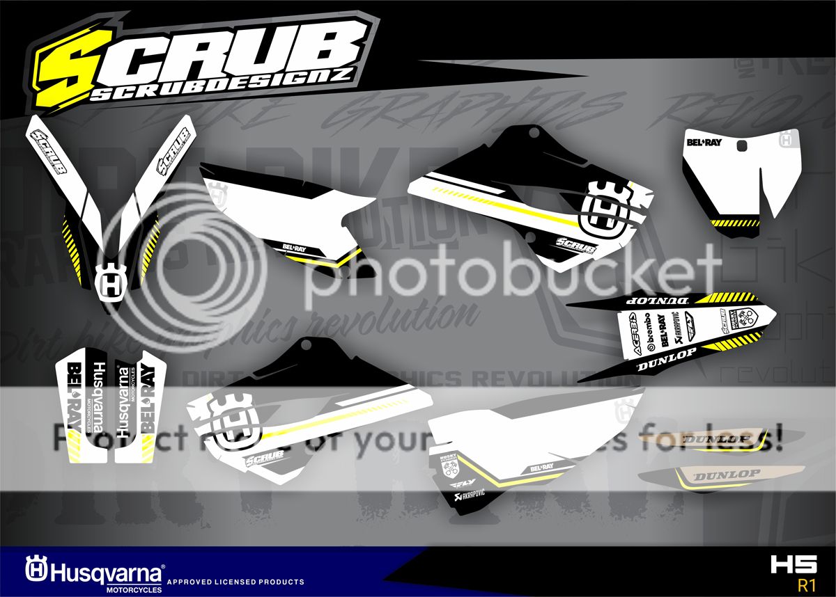 Husqvarna graphics TC - FC 125 250 350 450 decals kit 2014 - 2015 '14 ...